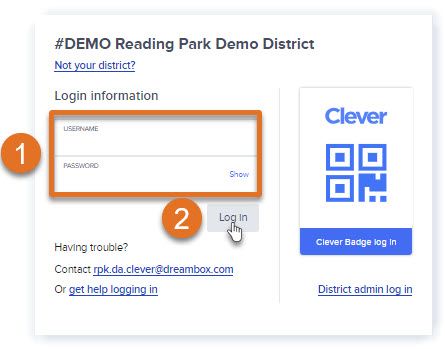 Reading Park: How Educators Log In – DreamBox Learning