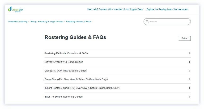 The DreamBox Learning Help Center: FAQs – DreamBox Learning
