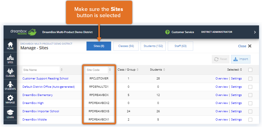 Manual Roster Import: Locating the DreamBox Reading Site Code ...