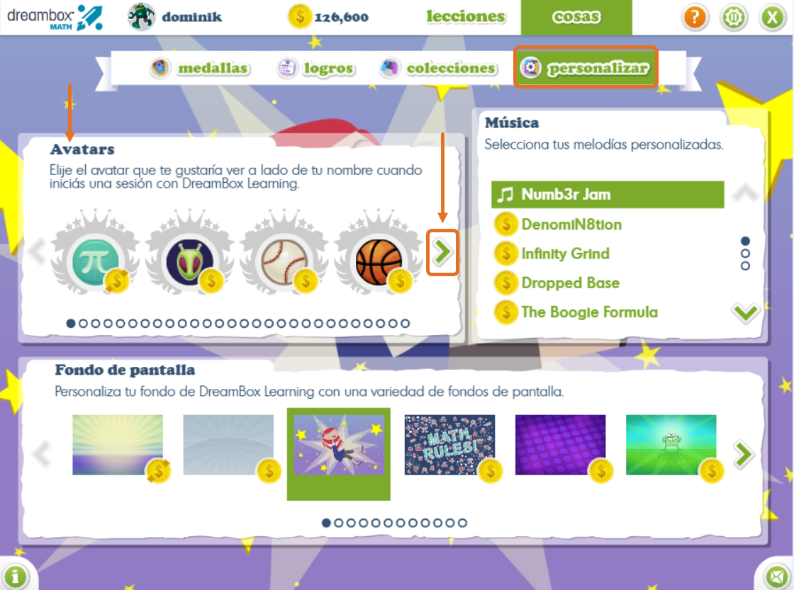 Cómo cambiar el avatar del estudiante en DreamBox Math (grados 3°- 8 ...
