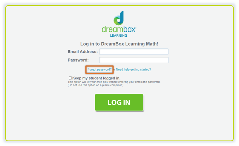 DreamBox Math Family Dashboard: Logging In & Resetting Password ...
