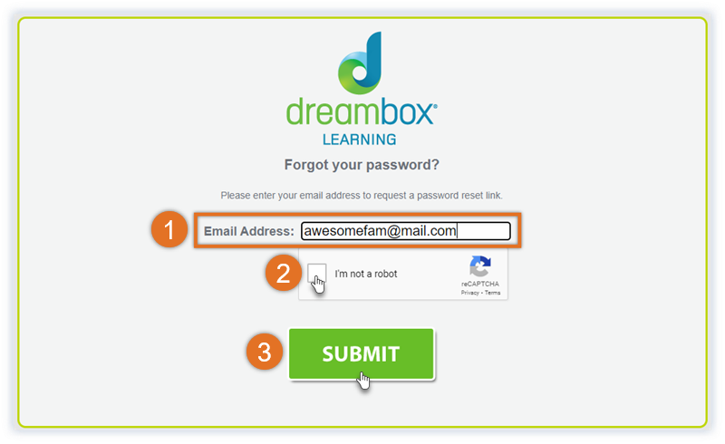 DreamBox Math Family Dashboard: Logging In & Resetting Password ...