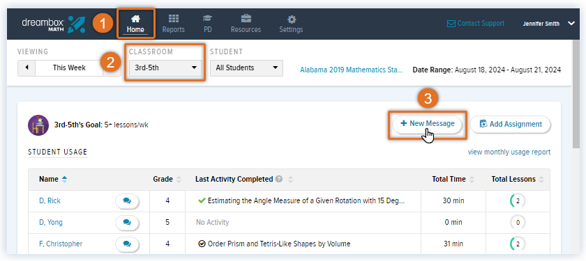 DreamBox Math Teacher-Student Messaging: Overview – DreamBox Learning