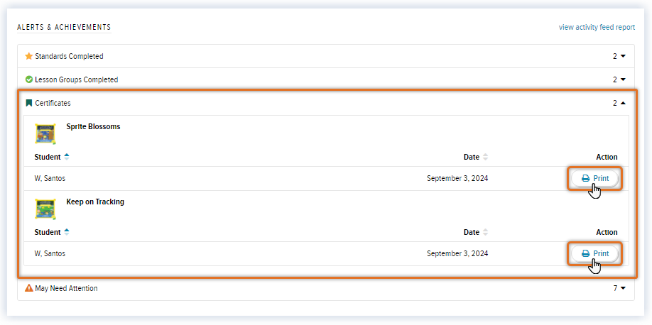 DreamBox Math: Printing Certificates – DreamBox Learning