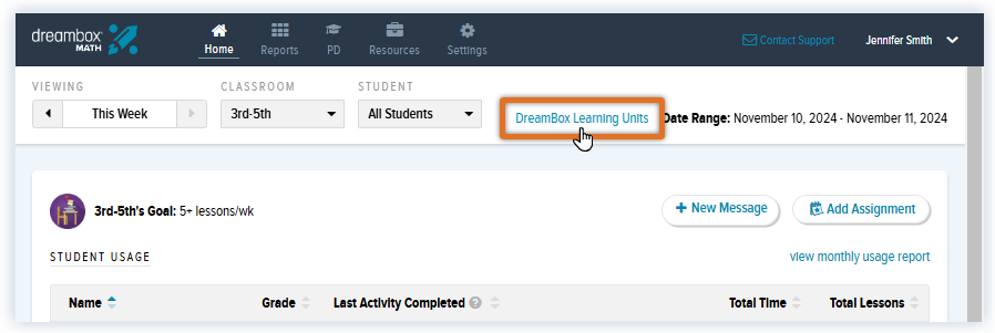 DreamBox Math Educator Dashboard: How to Change Academic Standards ...