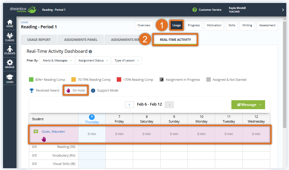 Reading Plus Educator Dashboard: How To Review and Release a Student On ...