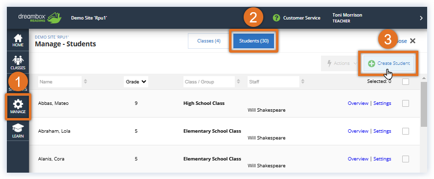 Reading Plus Educator Dashboard: Creating Student Accounts – DreamBox ...