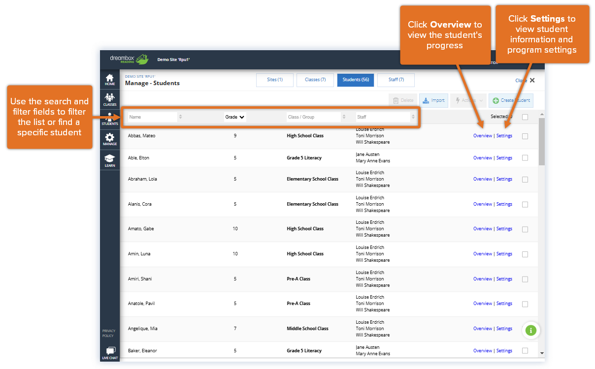 Reading Plus Educator Dashboard: Overview & Navigation (Site ...