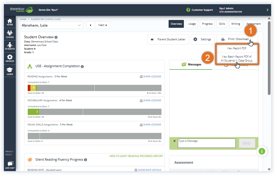 Reading Plus Educator Dashboard: How to Pull and Save End-of-Year Data ...