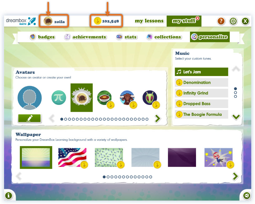 Changing a Student's Avatar in the DreamBox Math Grades 3-5 Learning ...