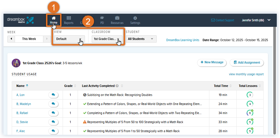 DreamBox Math Educator Dashboard: Printing Student Login Cards or QR ...